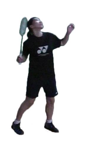 Overhead Badminton Forehand Stroke